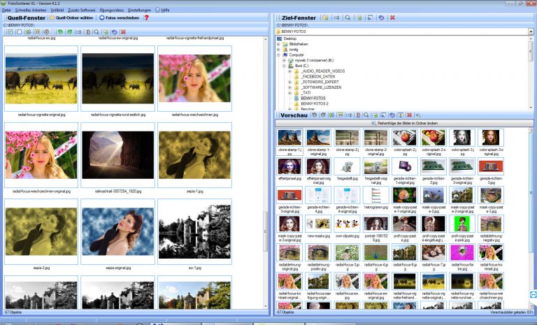 Fotos sortieren und Bilder sortieren ist einfach